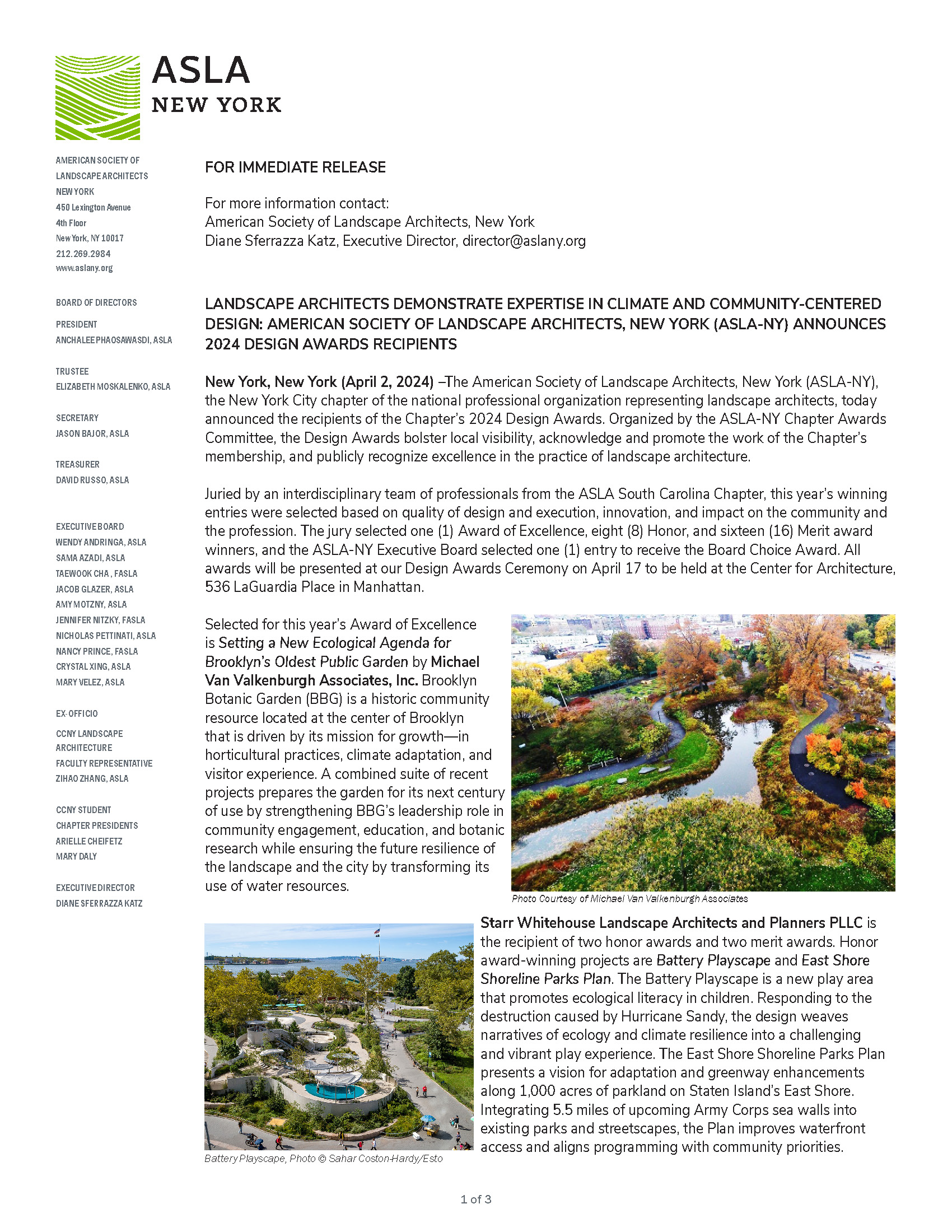 Battery Playscape wins ASLA-NY Award - BKSK Architects